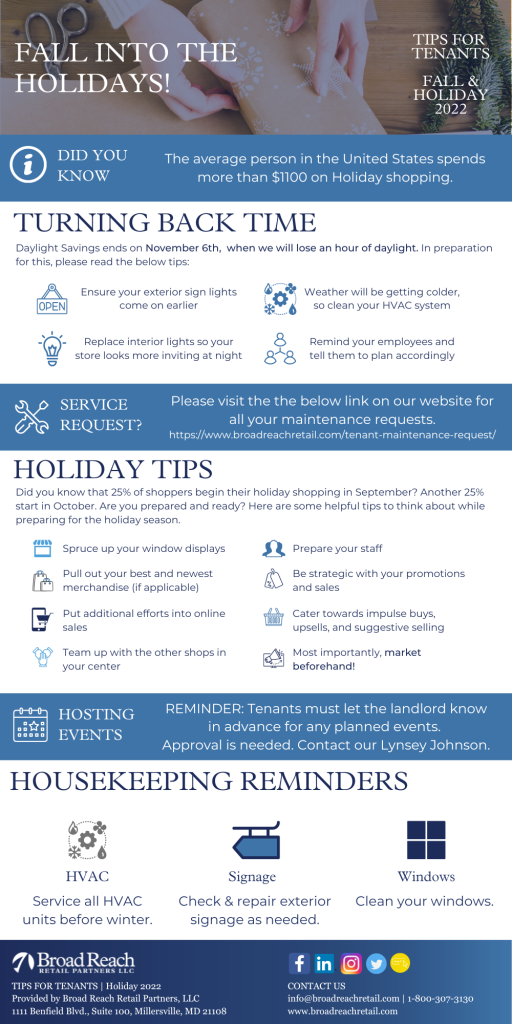 Tips for Tenants: Fall Into the Holidays - Broad Reach Retail